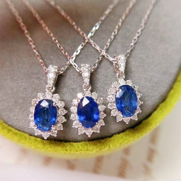 Jewelry | Bling Oval Tarnish Free Claw Setting Cz Chain Necklace ...